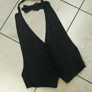 Black-tie ltd | Suits & Blazers | Red And Black Paisley Backless Tuxedo ...